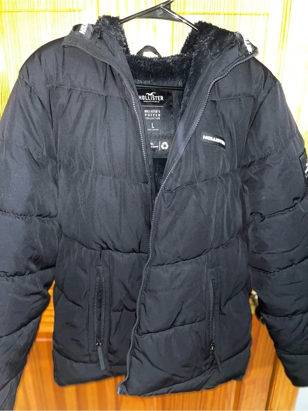 Hollister | Jackets & Coats | Hollister Black Mens Quilted Puffer ...